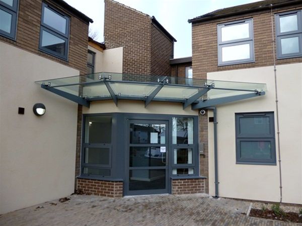 SC108 Suspended Glass Canopy NHS Clinic Wakefield - Urban Design ...