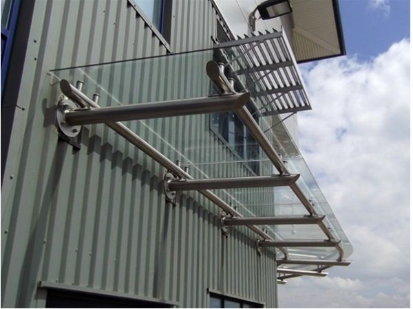 SC144 Stainless Steel Suspended Glass Canopy Offices Brighton - Urban ...