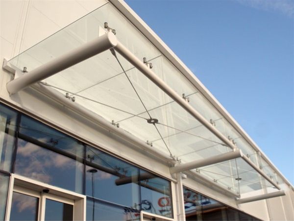 SC91 Suspended Glass Canopy Supermarket Clay Cross - Urban Design ...